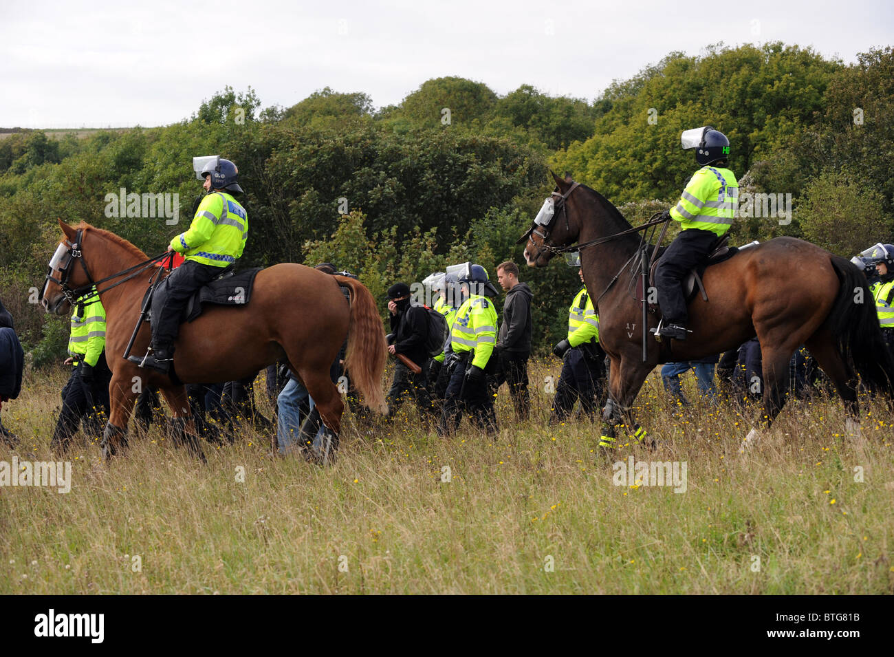 Riot police horses hi-res stock photography and images - Alamy