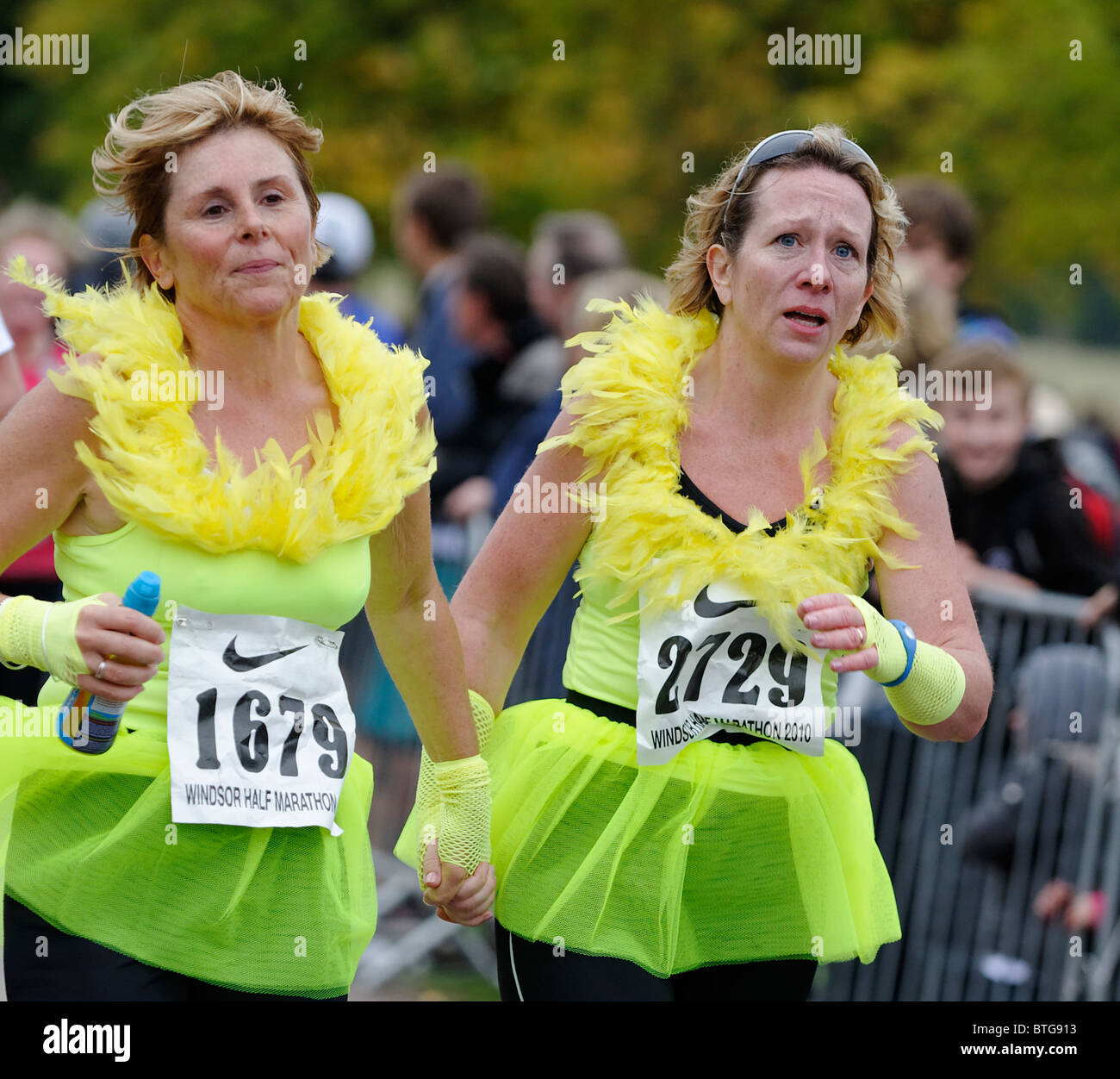Runners in the rain and fancy dress at the Windsor Great Park half ...