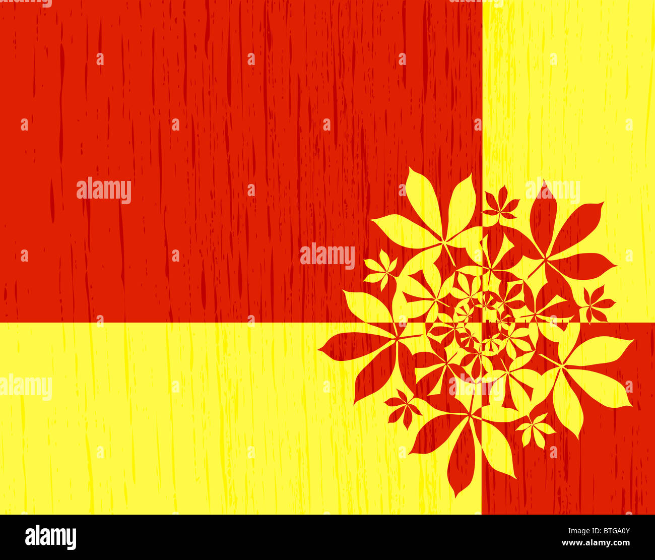 Illustration of a rosette split into quarters Stock Photo - Alamy