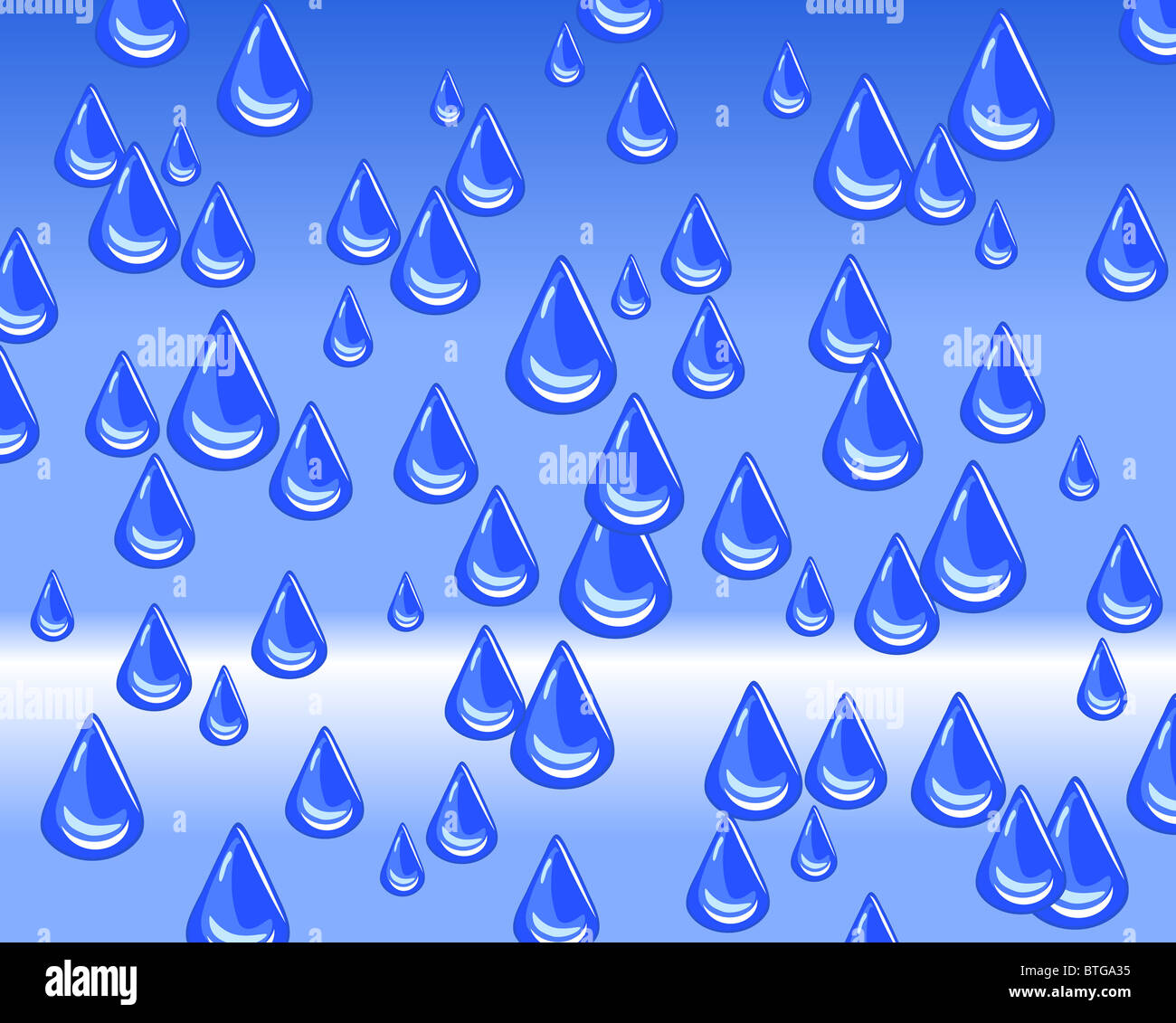 Illustrated design of falling raindrops Stock Photo - Alamy