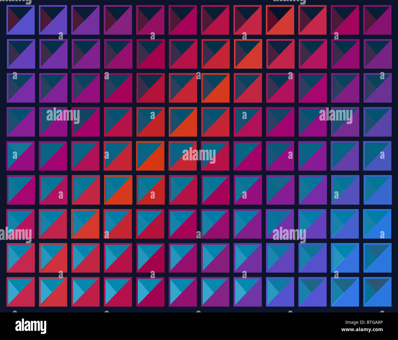 Abstract illustrated background of light refracted in squares Stock ...