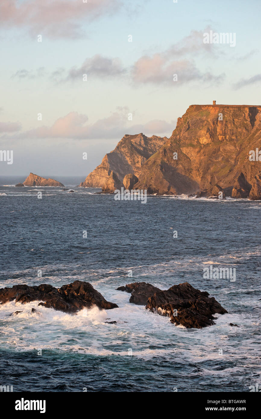 Cliffs above Glen Bay, Glencolmcille, County Donegal, Ulster, Ireland ...