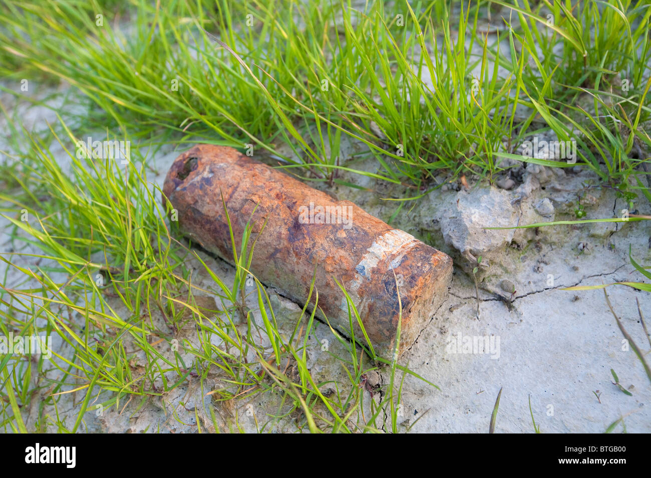 Old WWI bomb in Flanders fields Stock Photo - Alamy
