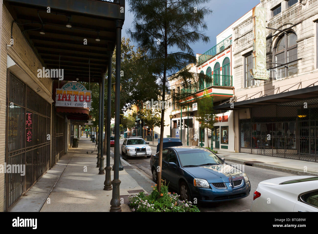 Dauphin Street in the historic old town, Mobile, Alabama, USA Stock ...