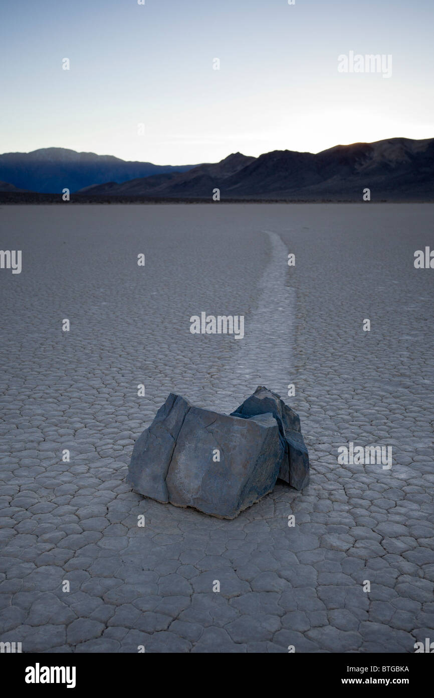 Sailing stones or sliding rocks mysteriously move across The Racetrack ...