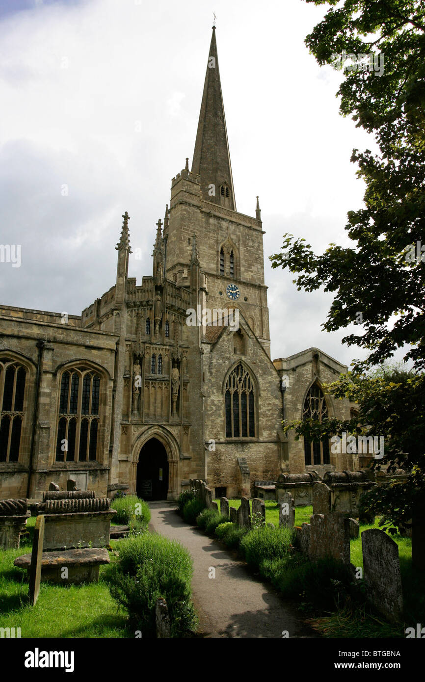 The church of St John the Baptist, Burford Parish Church, The Cotswolds ...