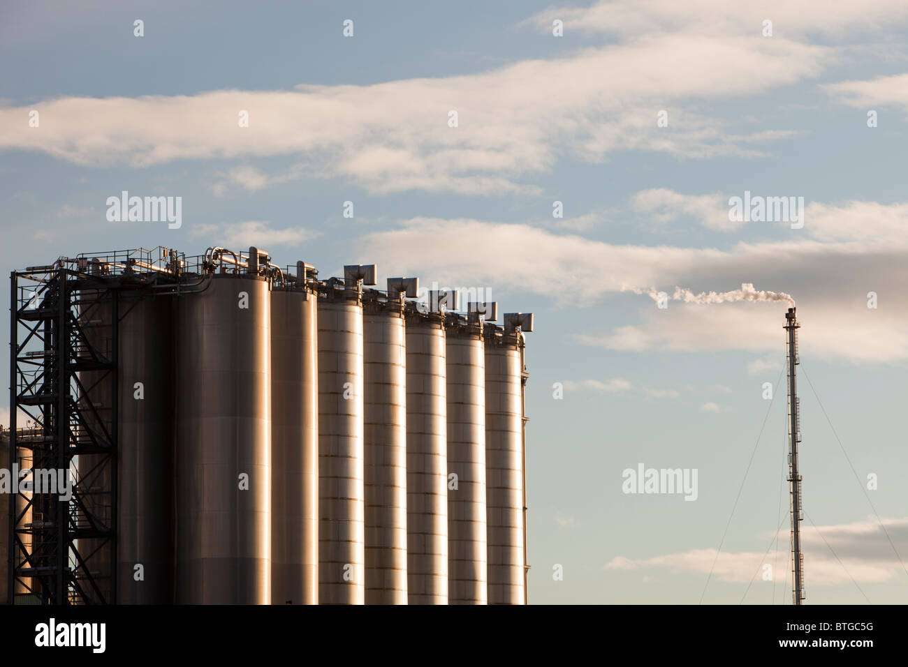 A plastics production plant at Grangemouth, Scotland, UK Stock Photo ...