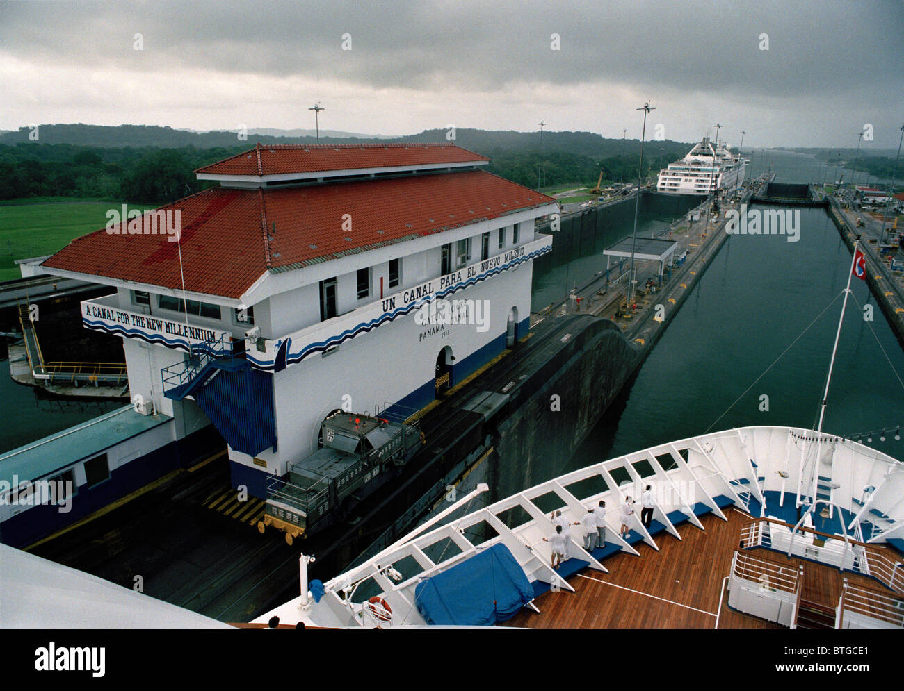 Gatun Lock in the Panama Canal December 1999 before United States ...