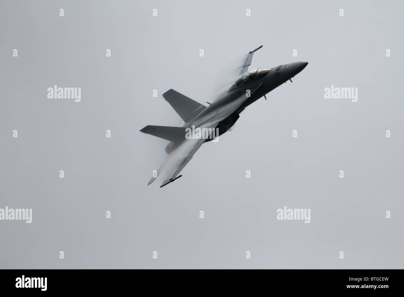 F18 Hornet flying on a cloudy day over Lake Washington in Seattle for ...