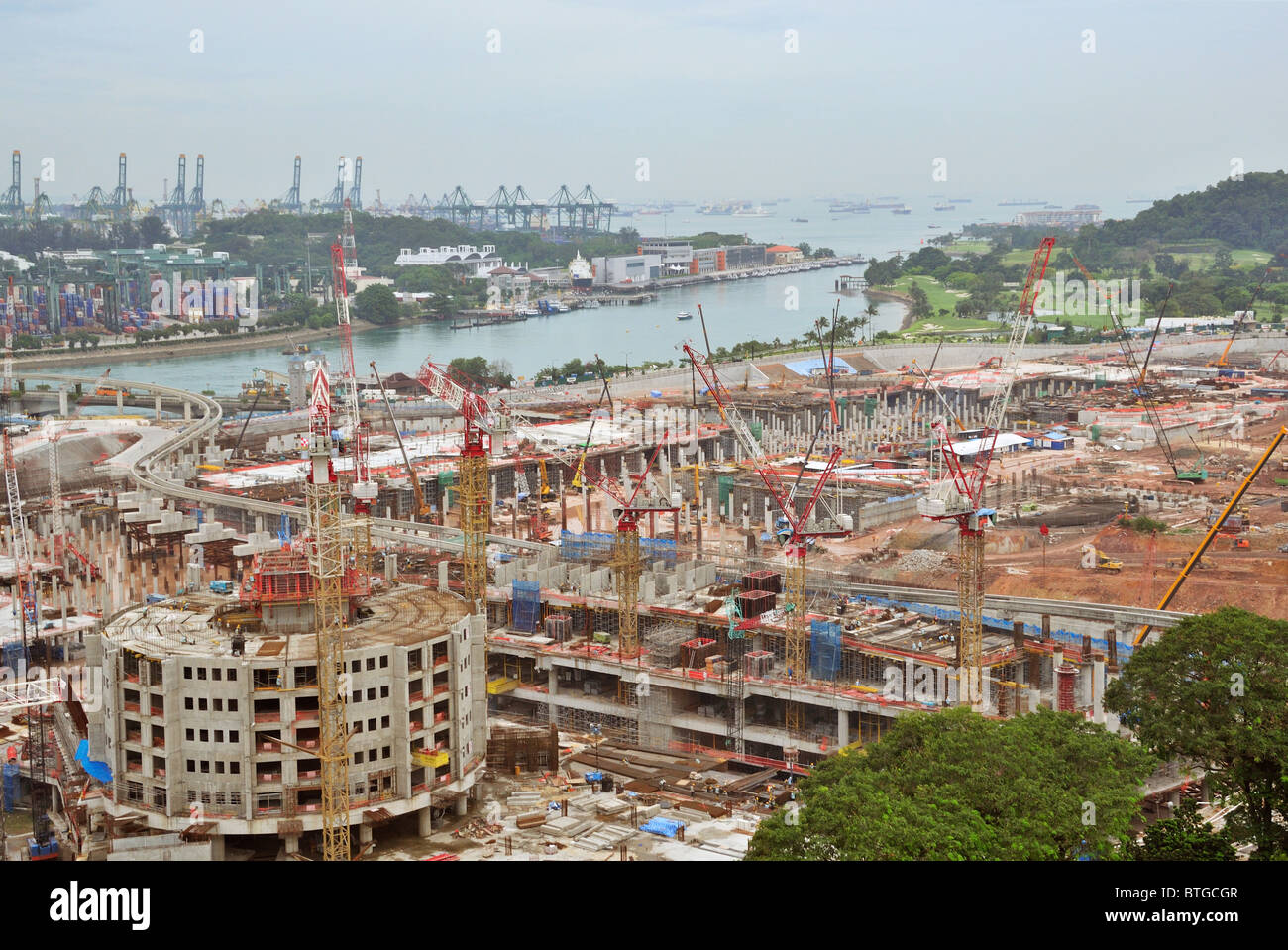Construction Site near Big Sea Port Stock Photo - Alamy