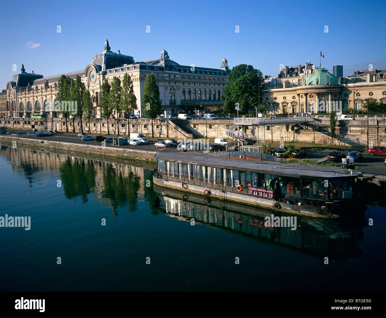 6x4,5cm Seine river, Orsay Museum in sunrise seen from Passerelle ...
