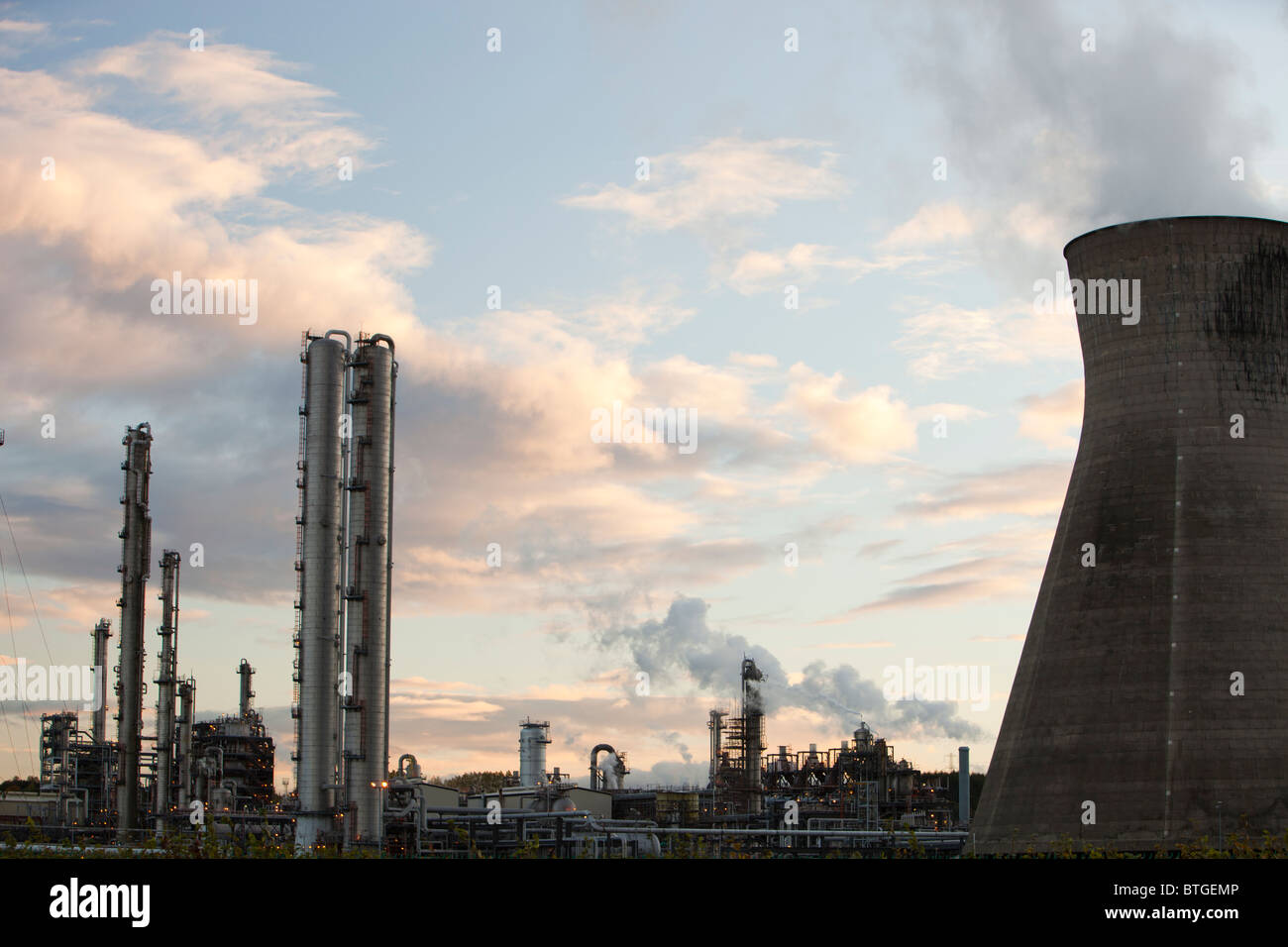 The Ineos oil refinery at Grangemouth, Scotland, UK, is responsible for ...