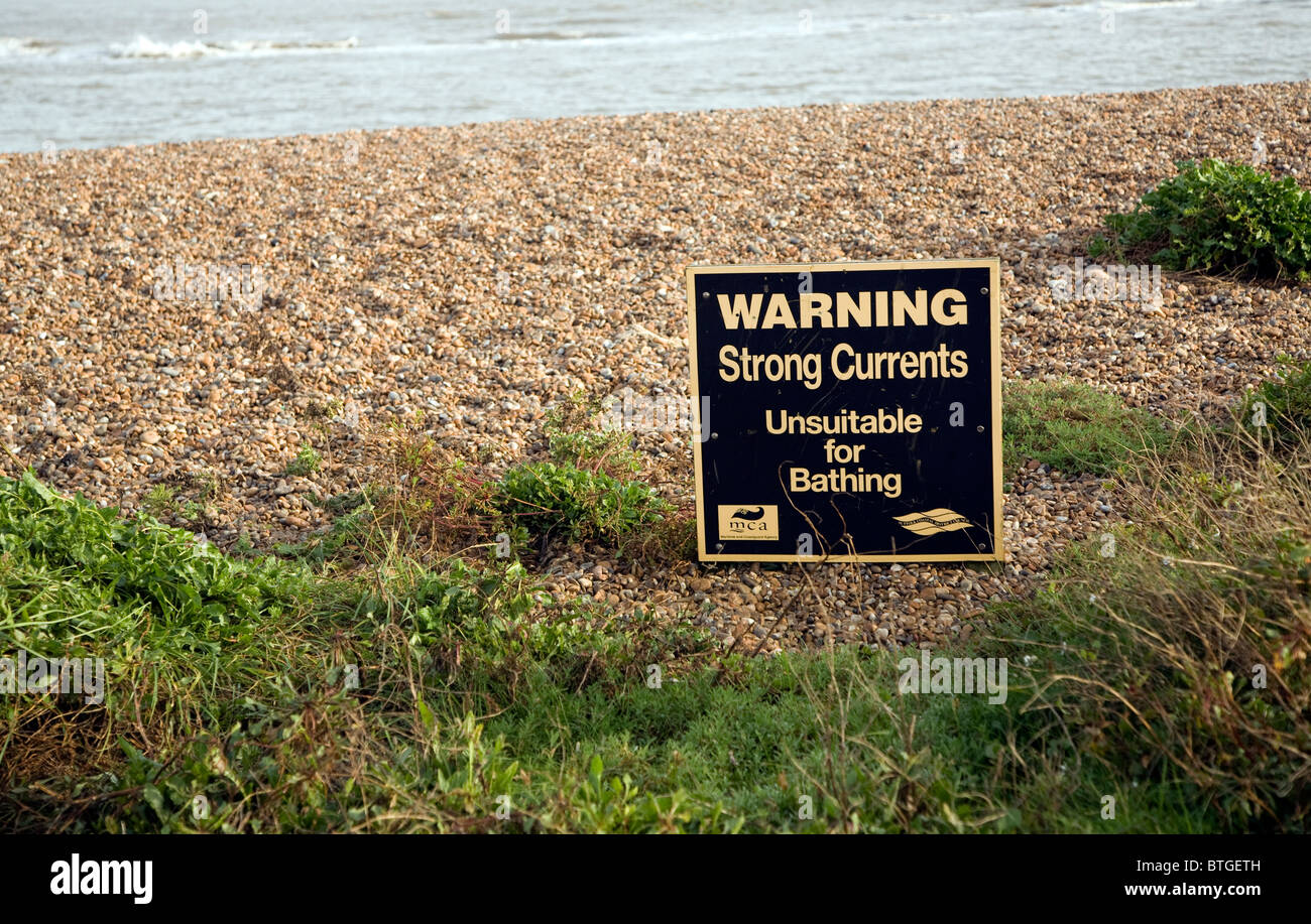 Danger sign warning strong currents hi-res stock photography and images ...