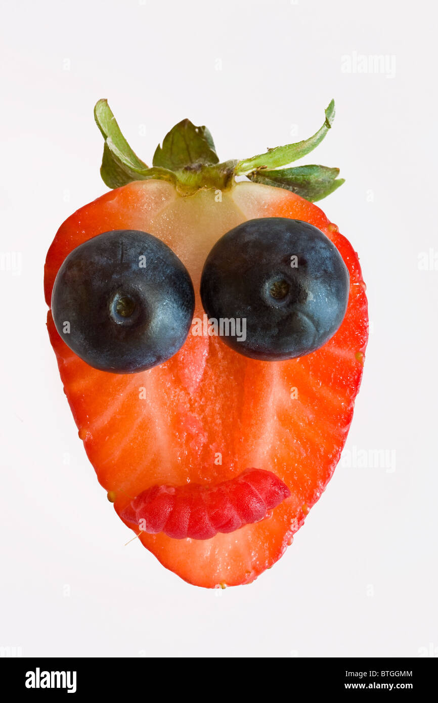 Strawberry funny face hi-res stock photography and images - Alamy