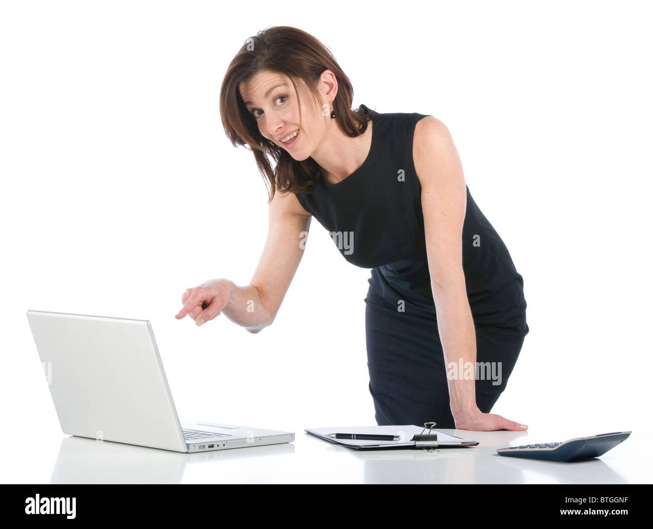 Beautiful caucasian woman office worker Cut Out Stock Images & Pictures ...