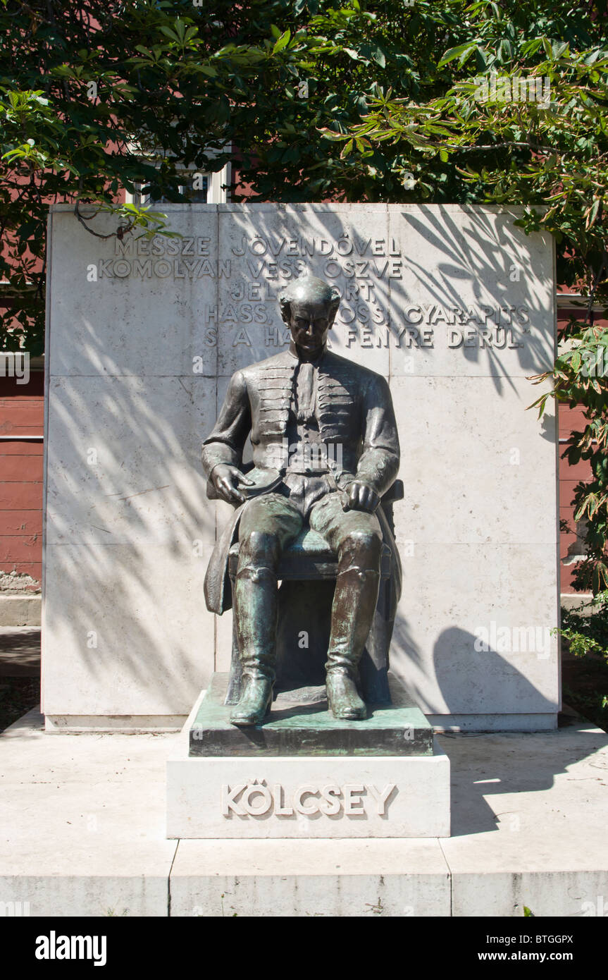 KOLCSEY, Stature of Ferenc Kolcsey, the poet of the Hungarian National ...