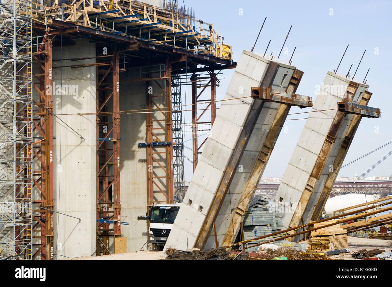 Bridge construction, details, Belgrade, Serbia Stock Photo - Alamy