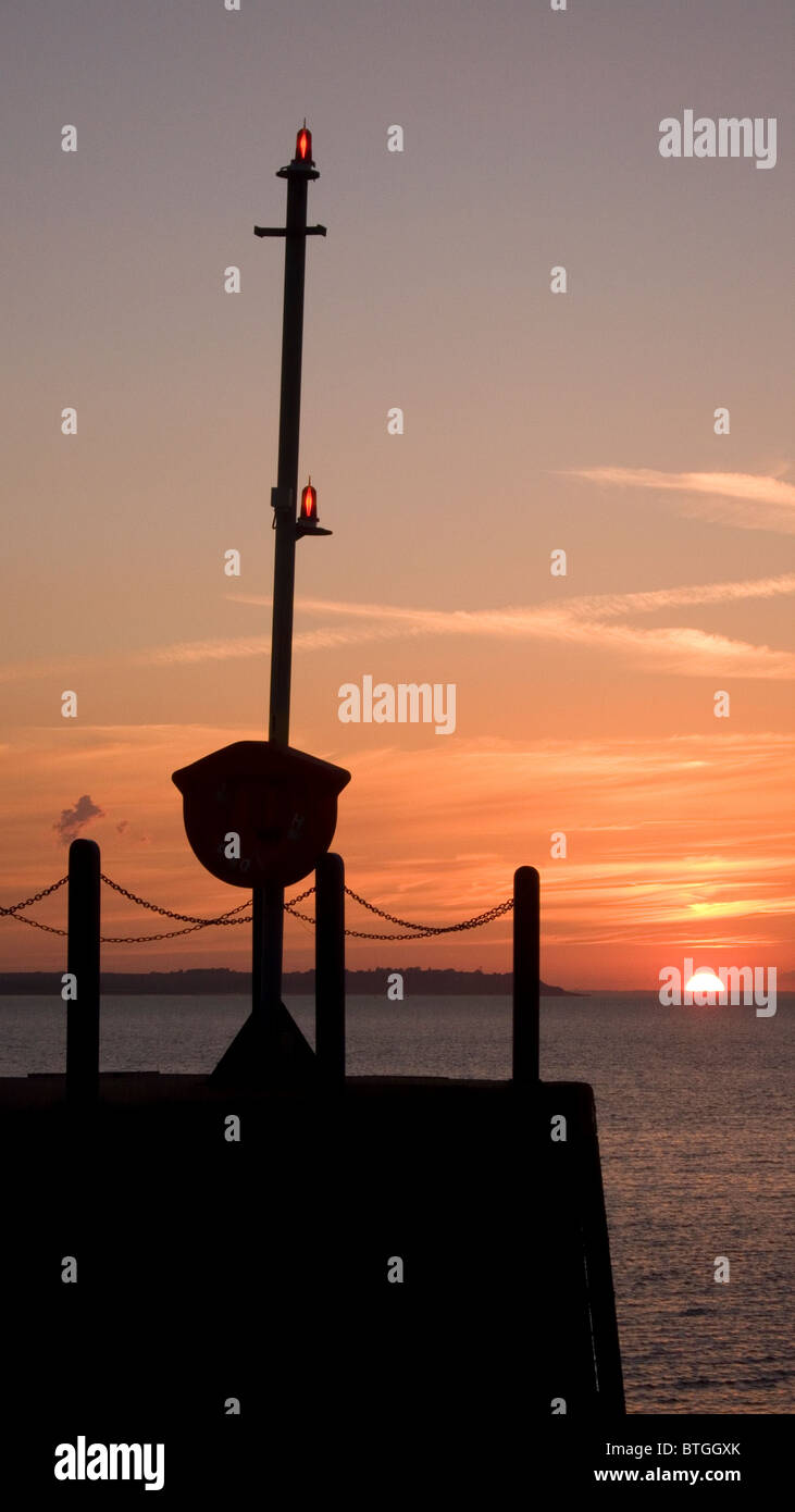 Harbour entrance at sunset. Whitstable Kent UK Stock Photo - Alamy