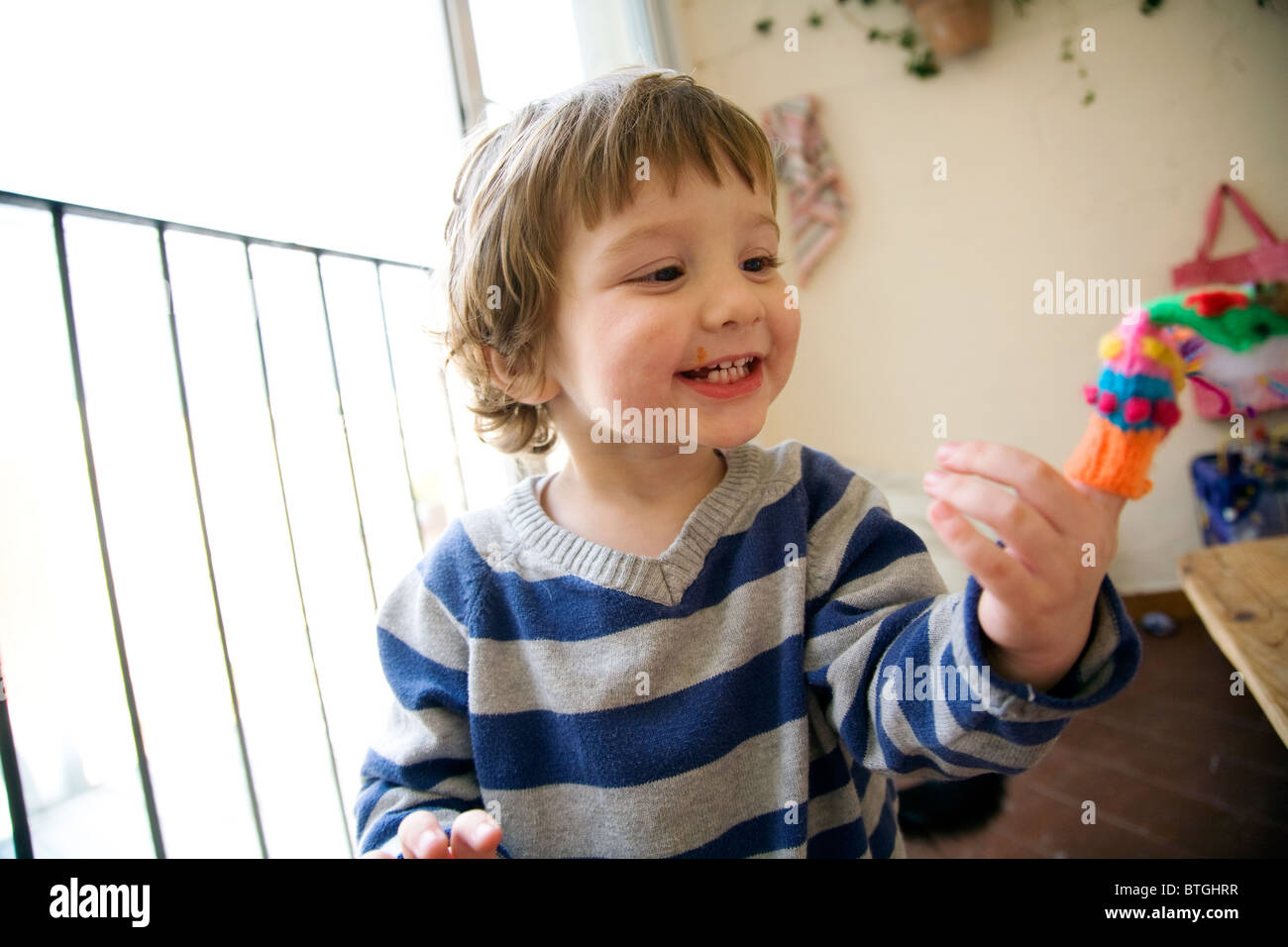22 month baby boy laughing and playing Stock Photo - Alamy