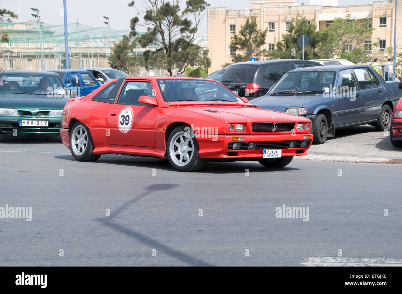 A Maserati Shamel takes part in the practice session for the Valletta ...