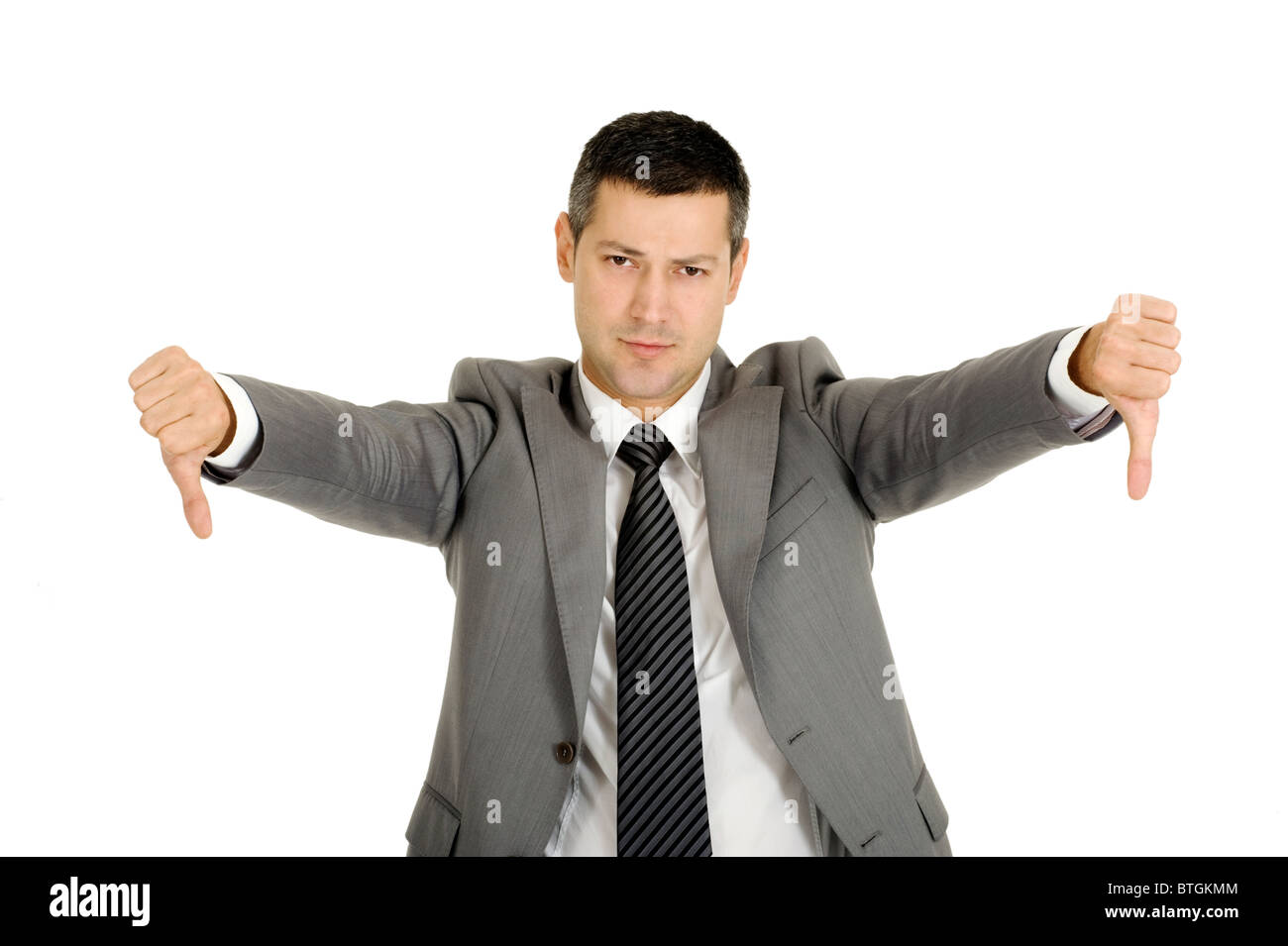 businessman with thumbs down Stock Photo - Alamy