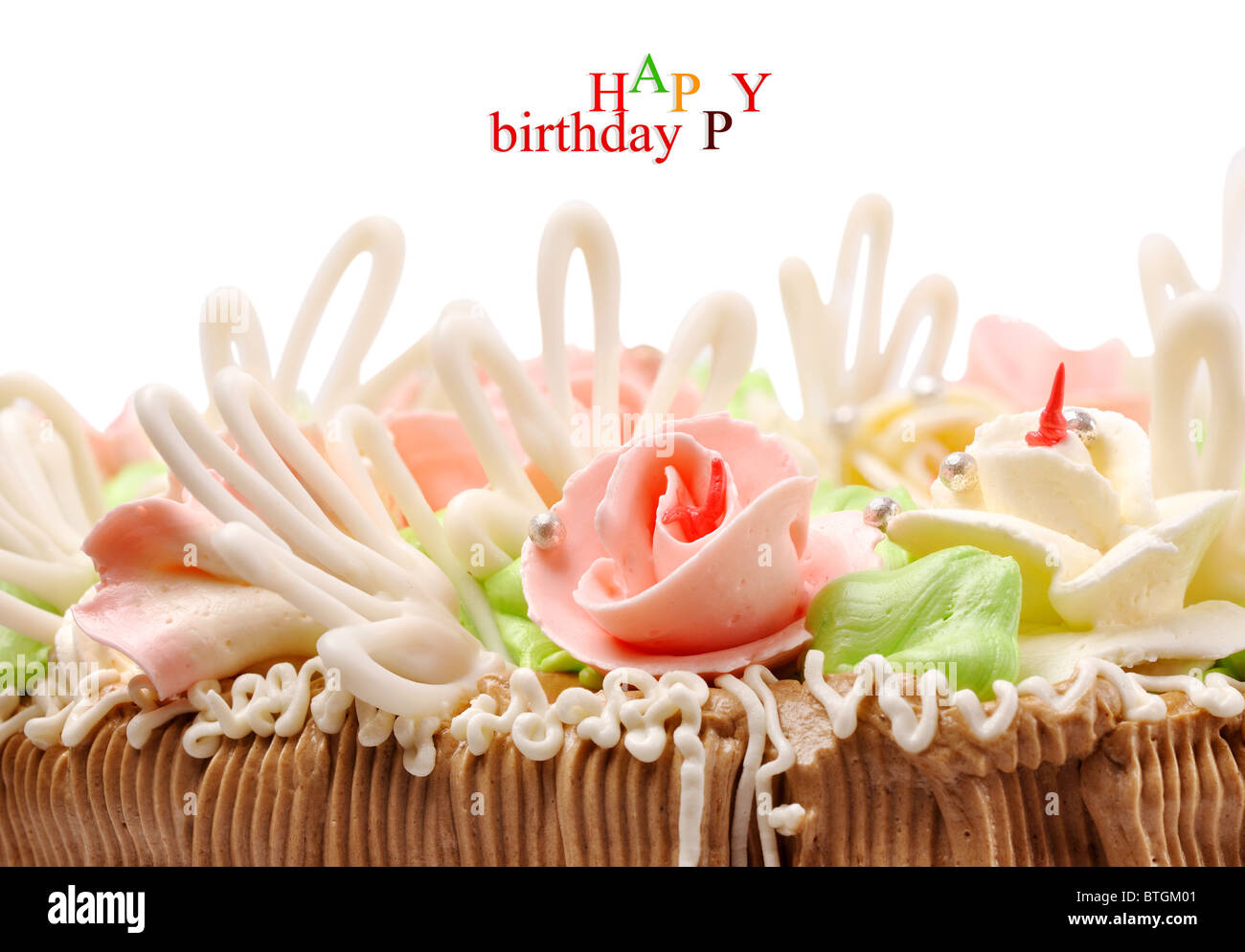 part cake on a white background Stock Photo - Alamy