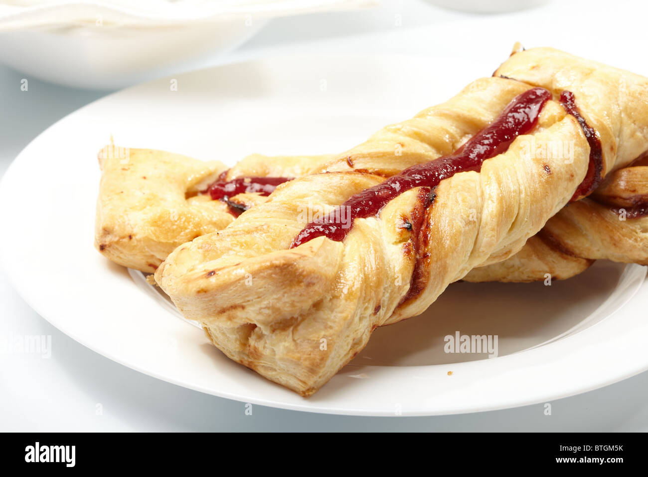 puff pastry with jam Stock Photo - Alamy