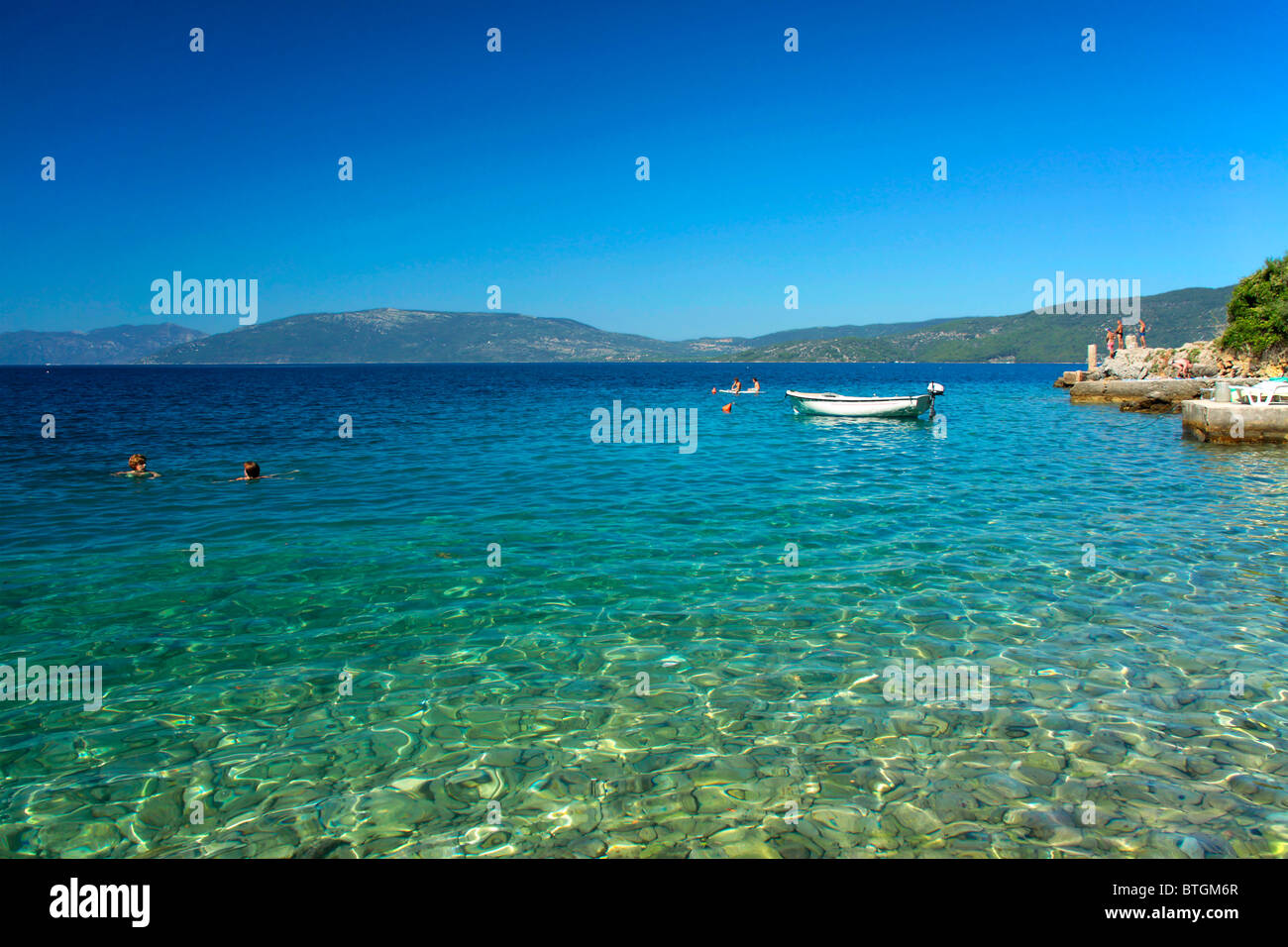 Beach in Valun village on Cres Island, Croatia Stock Photo - Alamy