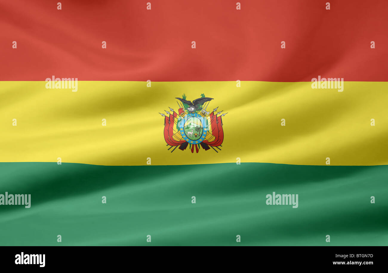 Large flag of Bolivia Stock Photo - Alamy