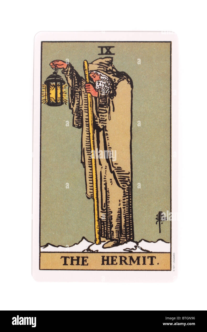 Tarot card the hermit Cut Out Stock Images & Pictures - Alamy