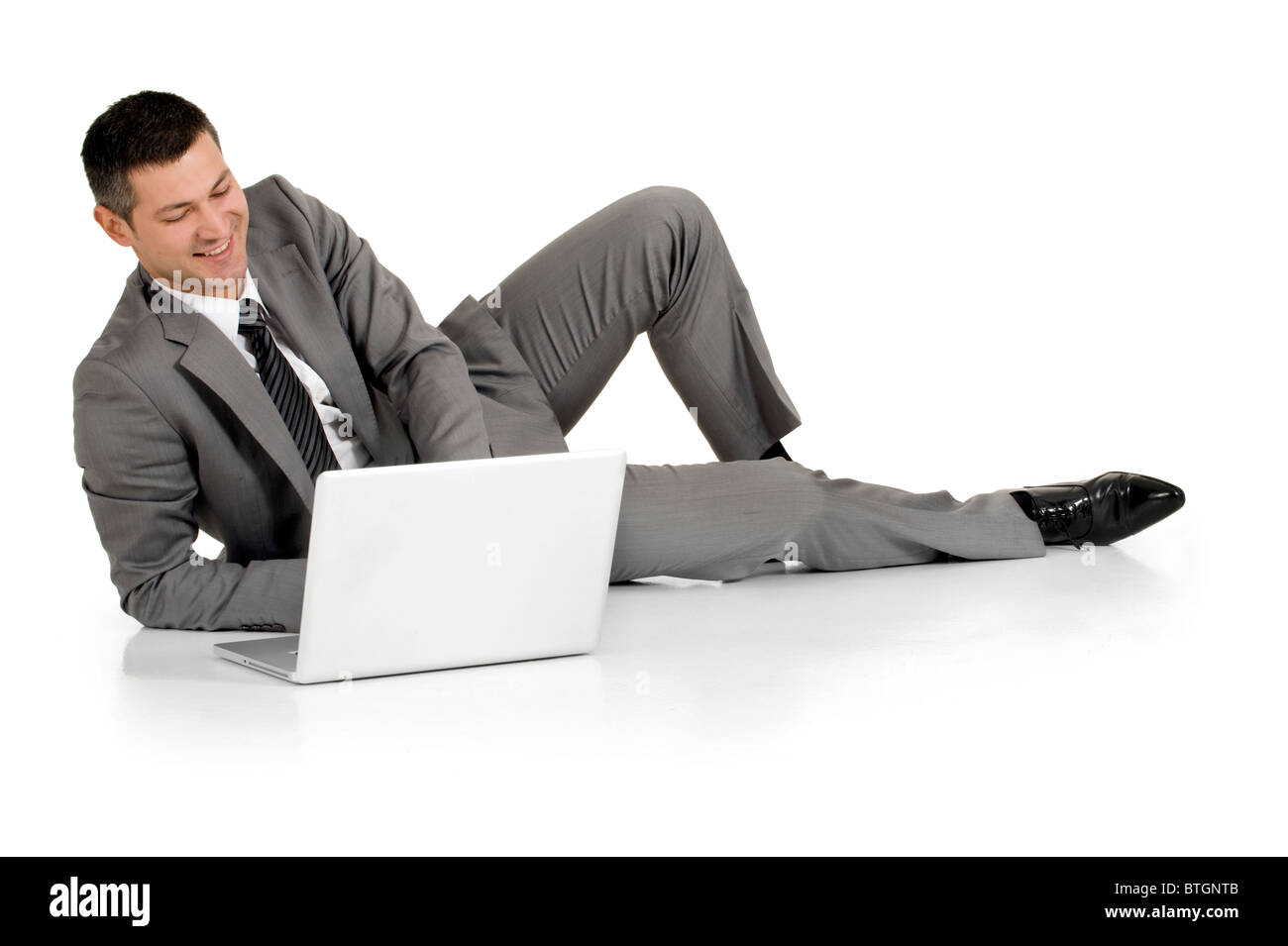 businessman with laptop Stock Photo - Alamy
