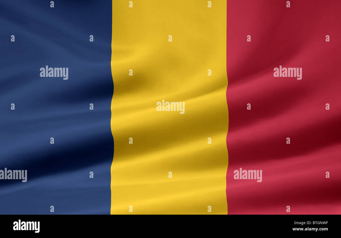 Large flag of Chad Stock Photo - Alamy