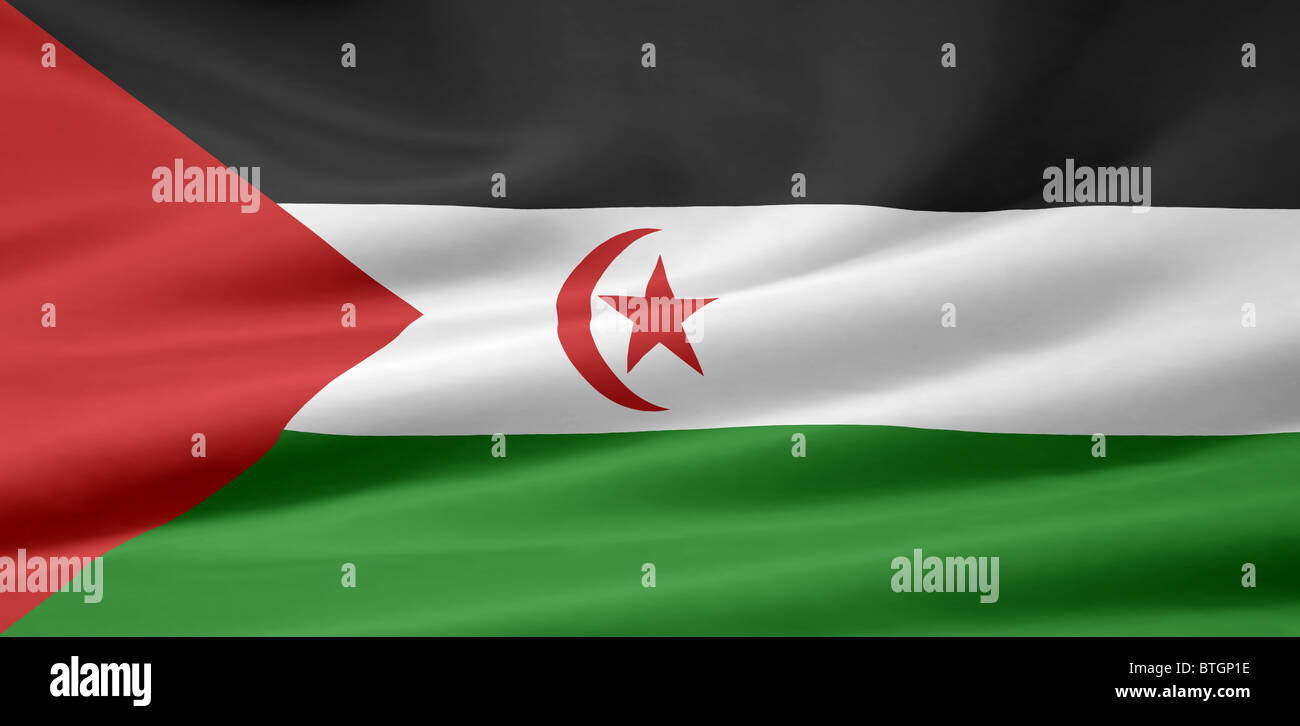 High resolution flag of Sahrawi Arab Democratic Republic Stock Photo ...