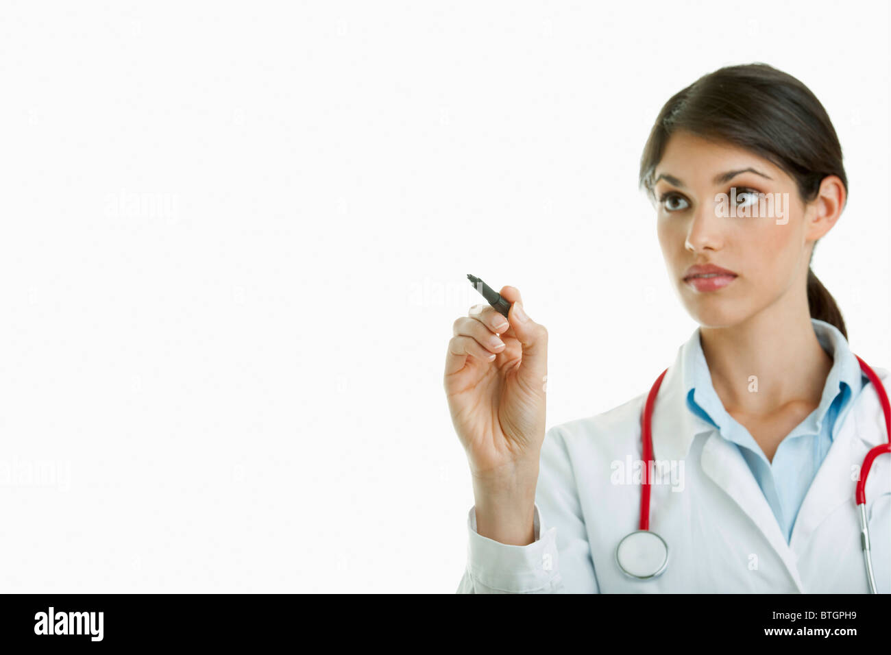 Doctor writing with pen Stock Photo - Alamy