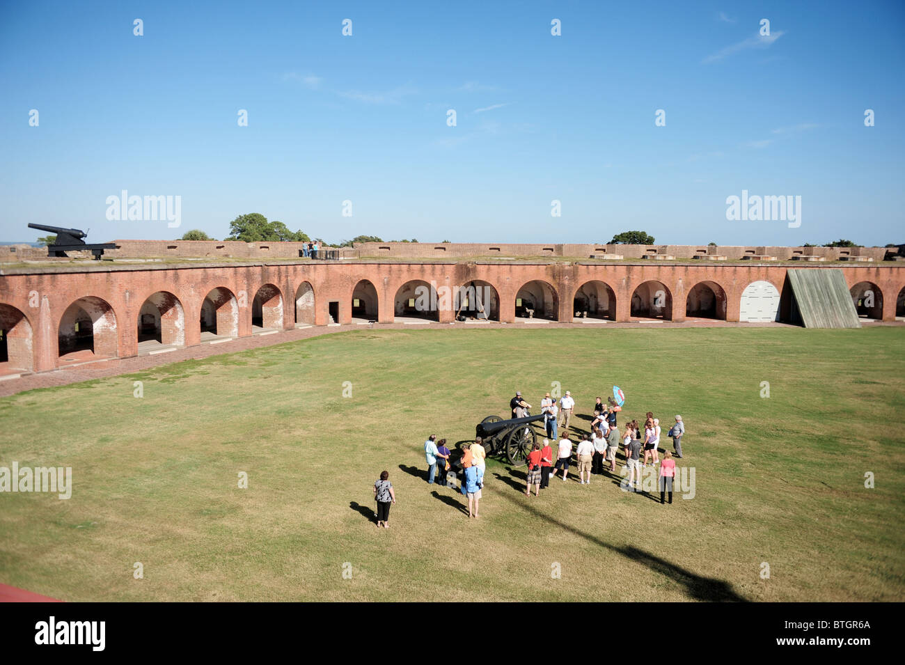 Overview of inside grounds of US Civil War Fort Pulaski, Georgia, USA ...