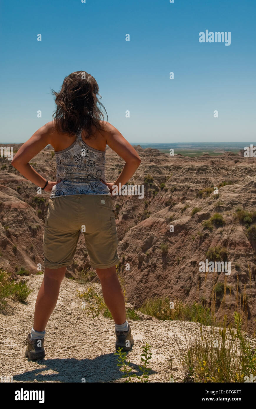 Badlands hike hi-res stock photography and images - Alamy