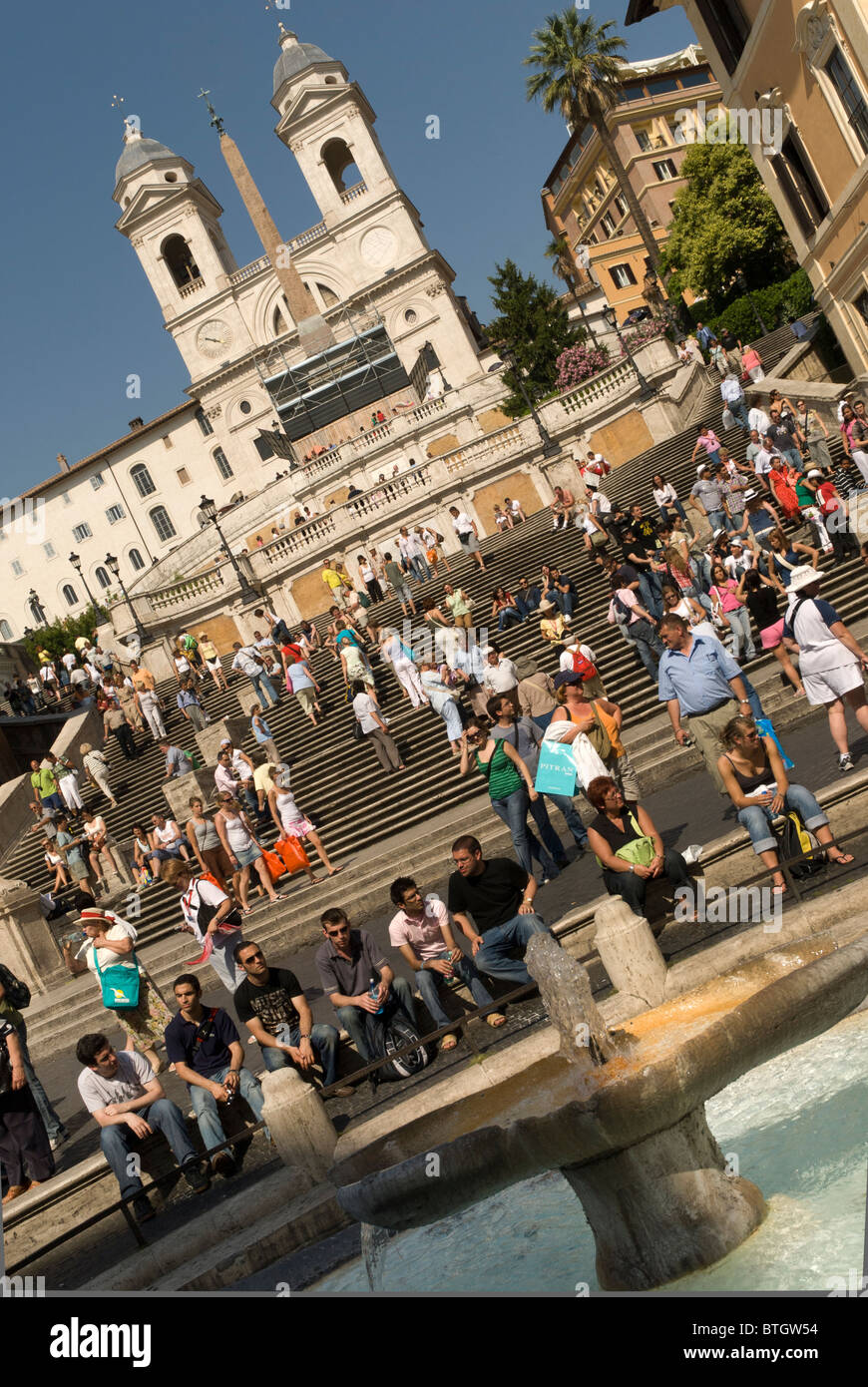 The Spanish Steps. is a set of steps in Rome, Italy, climbing a steep ...