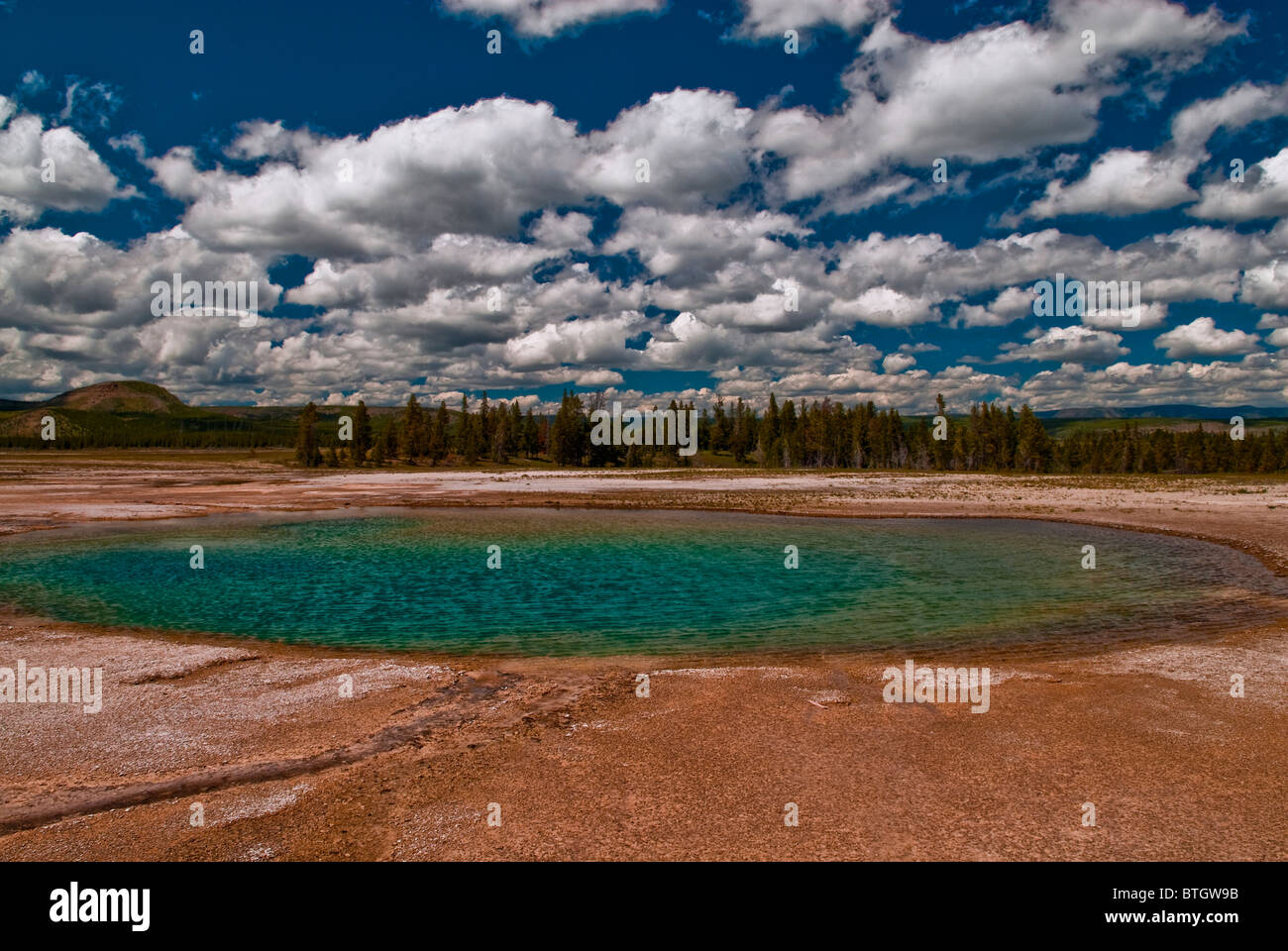 Grand Prismatic Spring Aerial Stock Photos & Grand Prismatic Spring ...