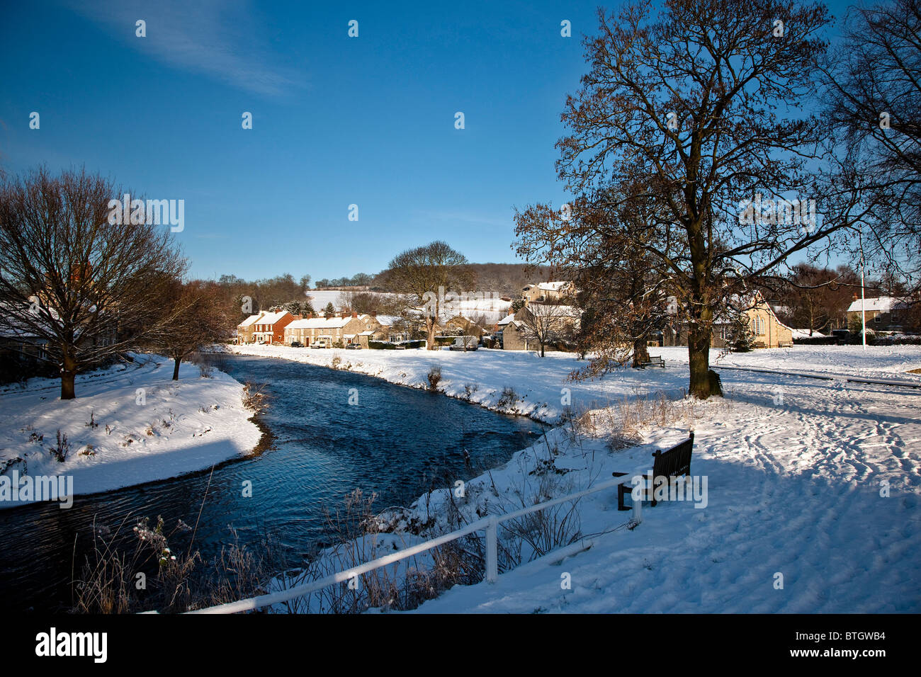 Sinnington Village near Pickering, North Yorkshire in Winter Stock ...