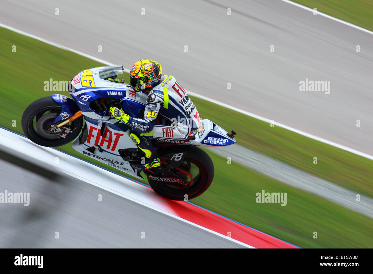Valentino Rossi during the first practice session at Shell Advance ...