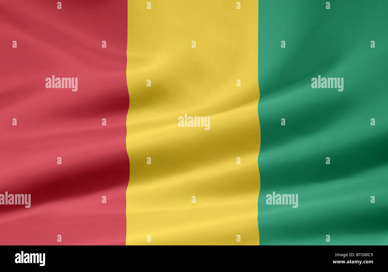 High resolution flag of Guinea Stock Photo - Alamy