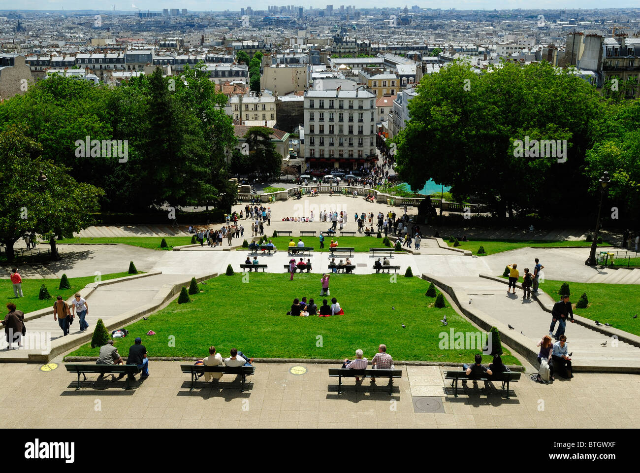 View on Paris from Montmartre, Paris, capital of France Stock Photo - Alamy