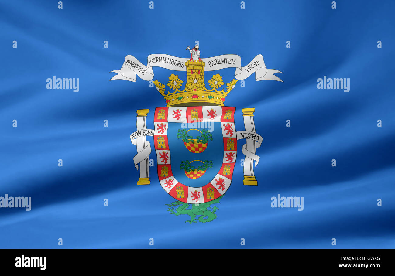 High resolution flag of Melilla Stock Photo - Alamy
