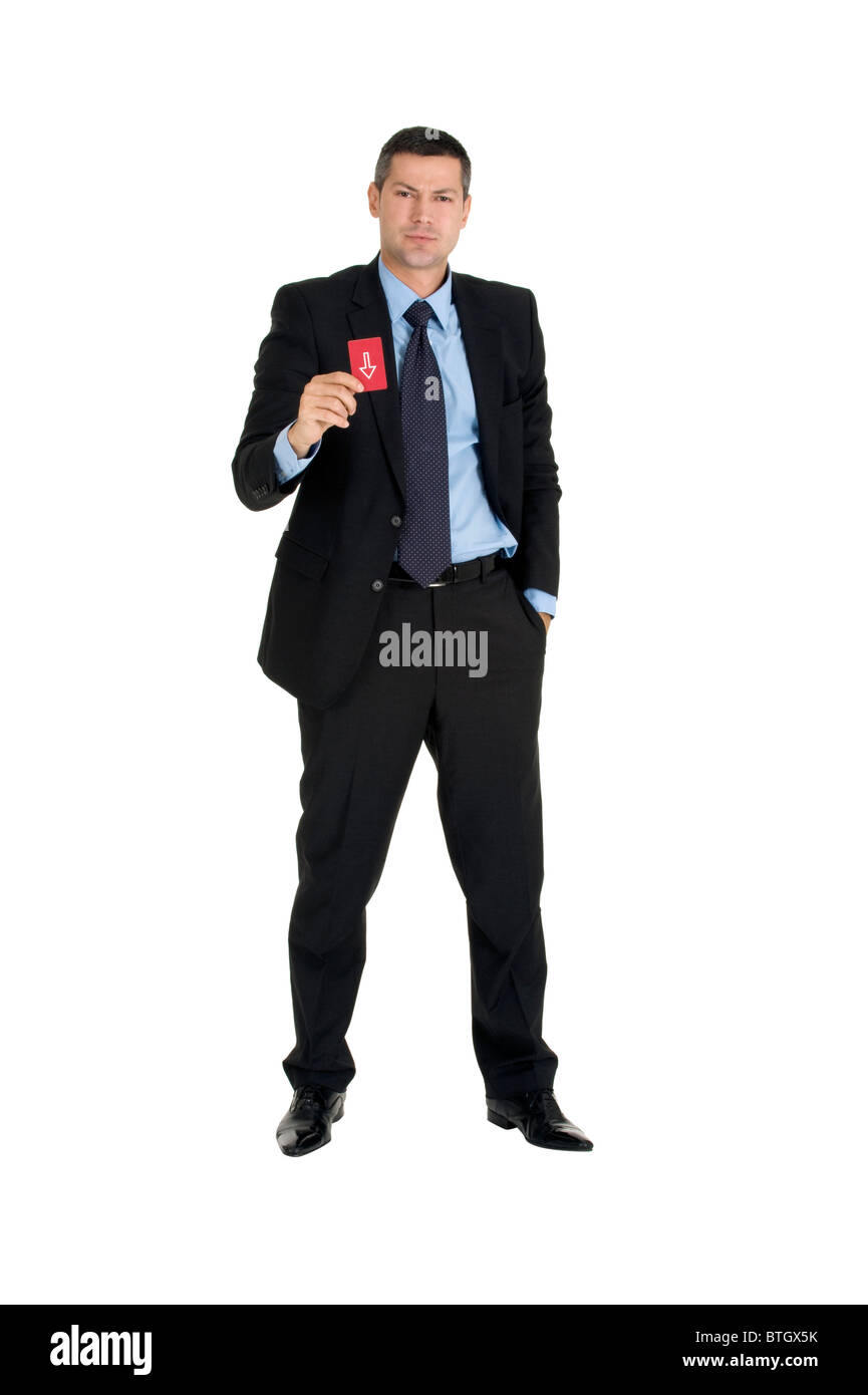 Cheerful businessman holding smart Cut Out Stock Images & Pictures - Alamy