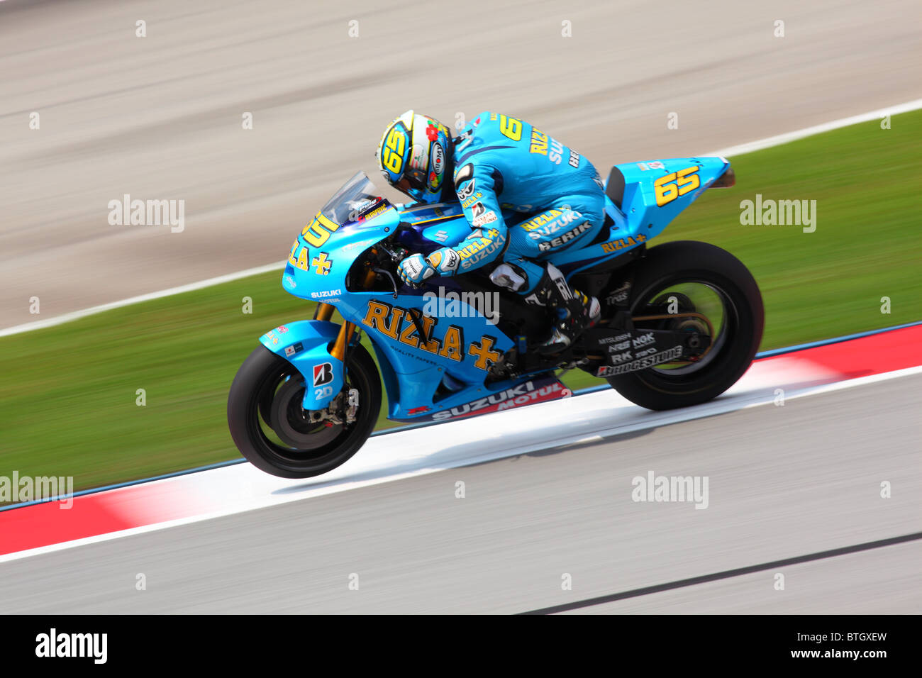 The MOTOGP riders during the first practice session at Sepang ...