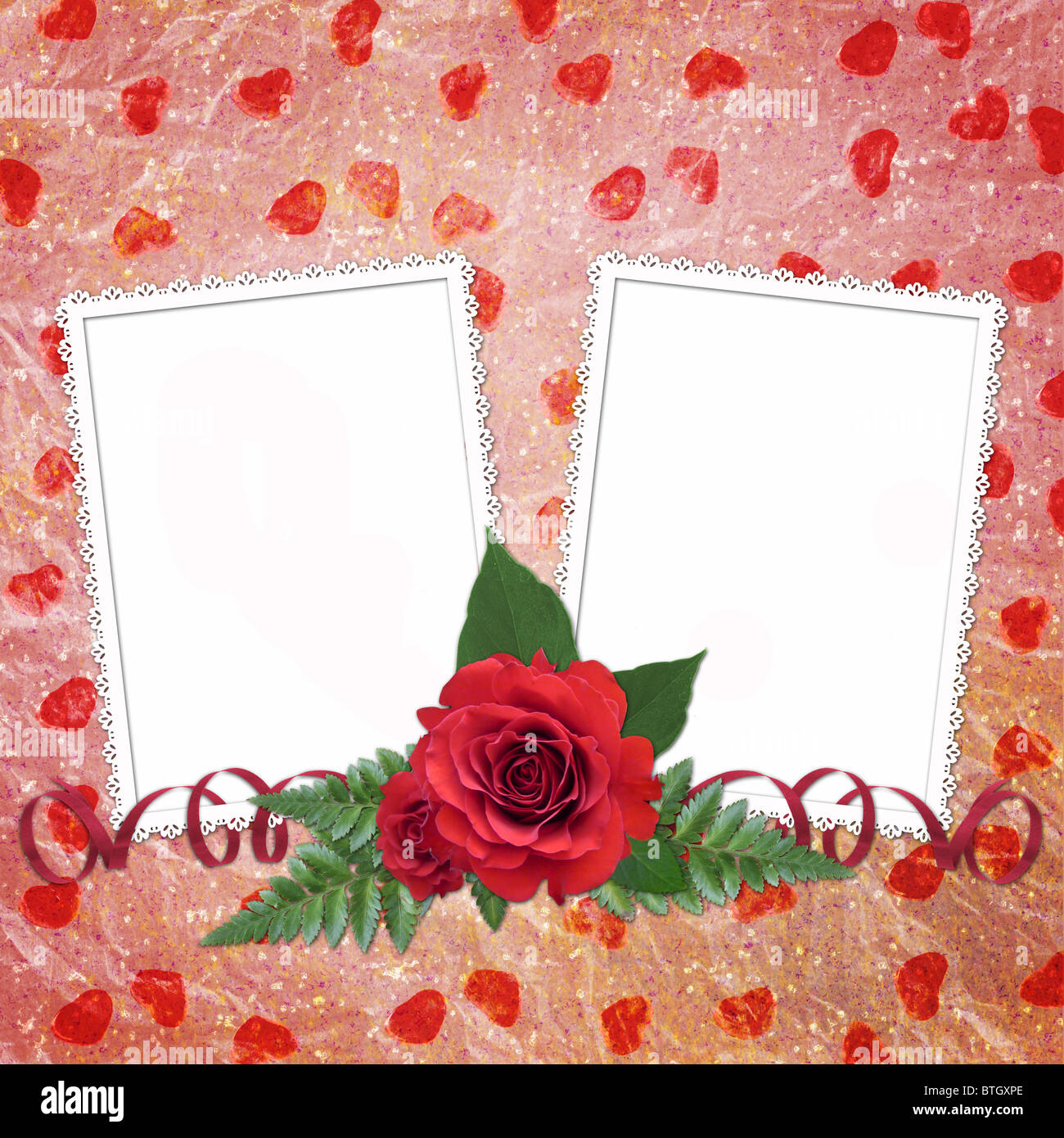 Lovely frame for Valentine's day Stock Photo - Alamy