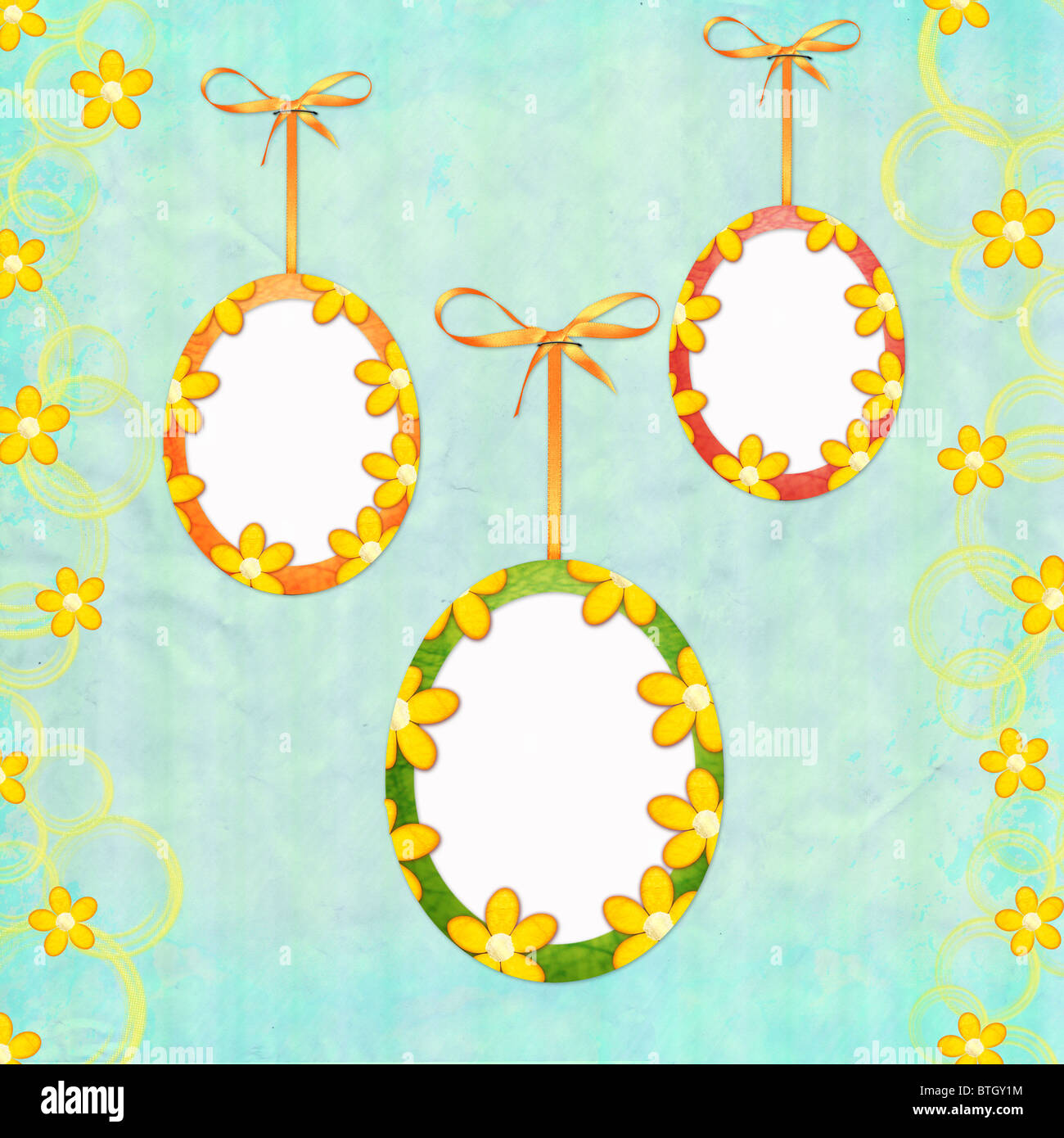 Easter greeting card with frames Stock Photo - Alamy