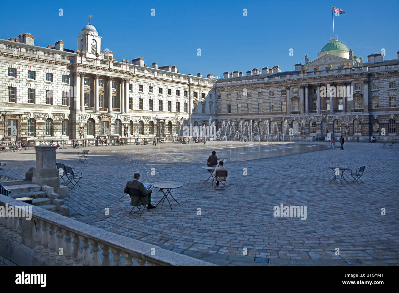 London,Somerset House The Safra Fountain Court October 2010 Stock Photo ...