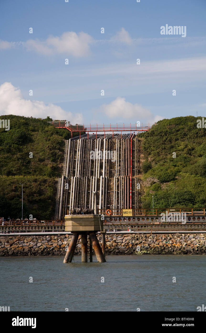 Dragon LNG terminal and jetty, Milford Haven, Pembrokeshire, Wales, UK ...