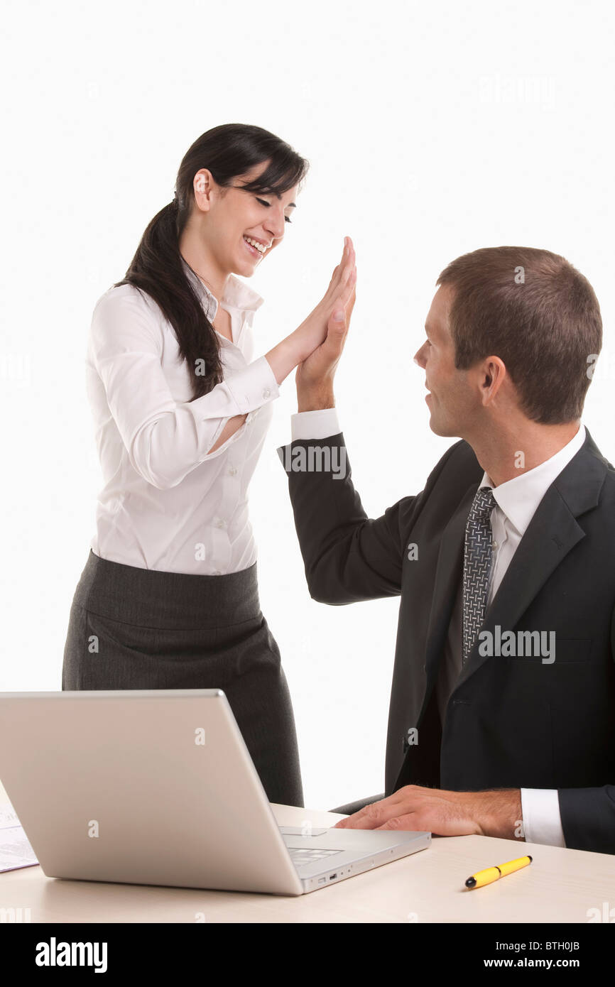 Congratulatory high five hi-res stock photography and images - Alamy
